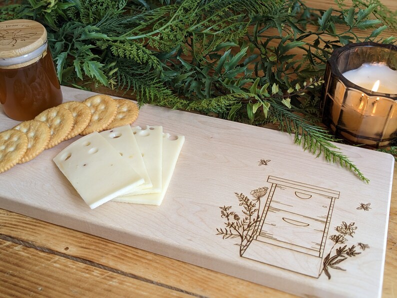 Beehive Charcuterie Board / Engraved Maple / Cheese Board / Serving ...