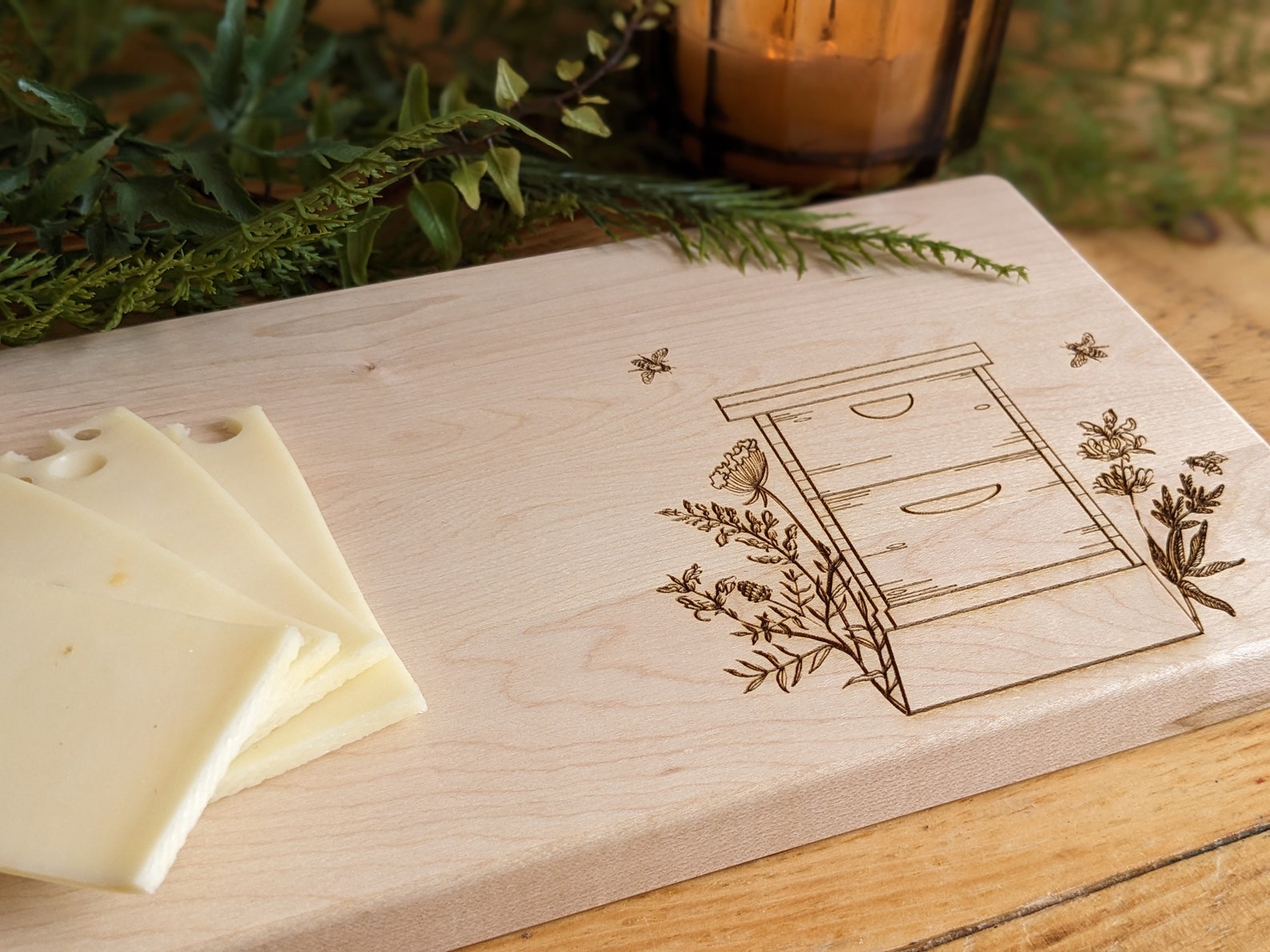 Beehive Charcuterie Board / Engraved Maple / Cheese Board / Serving ...