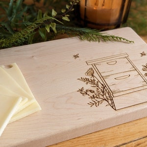 Beehive Charcuterie Board / Engraved Maple / Cheese Board / Serving ...
