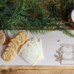 Beehive Charcuterie Board / Engraved Maple / Cheese Board / Serving ...
