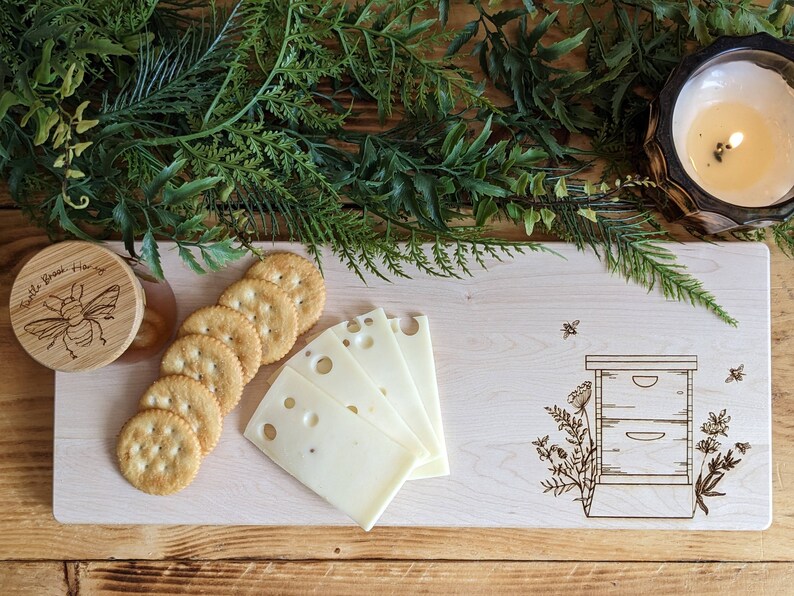 Beehive Charcuterie Board / Engraved Maple / Cheese Board / Serving ...