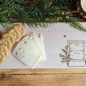 Beehive Charcuterie Board / Engraved Maple / Cheese Board / Serving ...