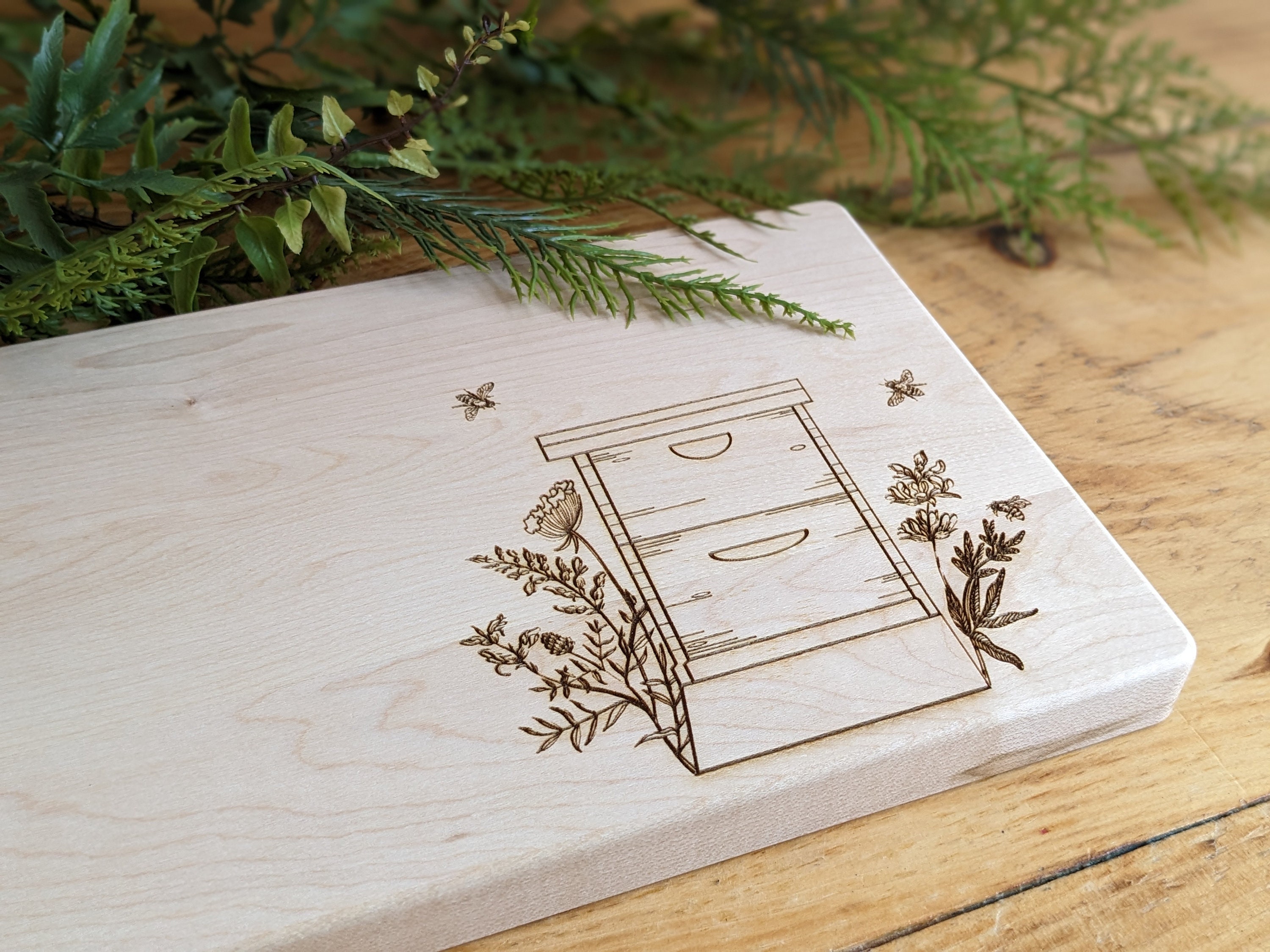 Beehive Charcuterie Board / Engraved Maple / Cheese Board / Serving ...