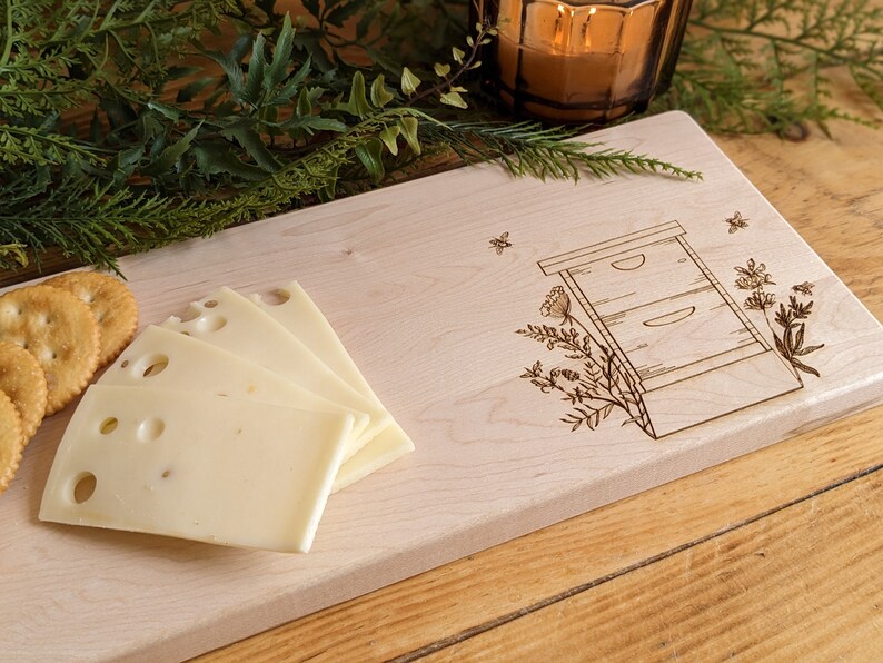 Beehive Charcuterie Board / Engraved Maple / Cheese Board / Serving ...