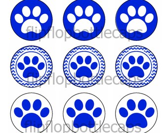 Royal blue paw print | Etsy