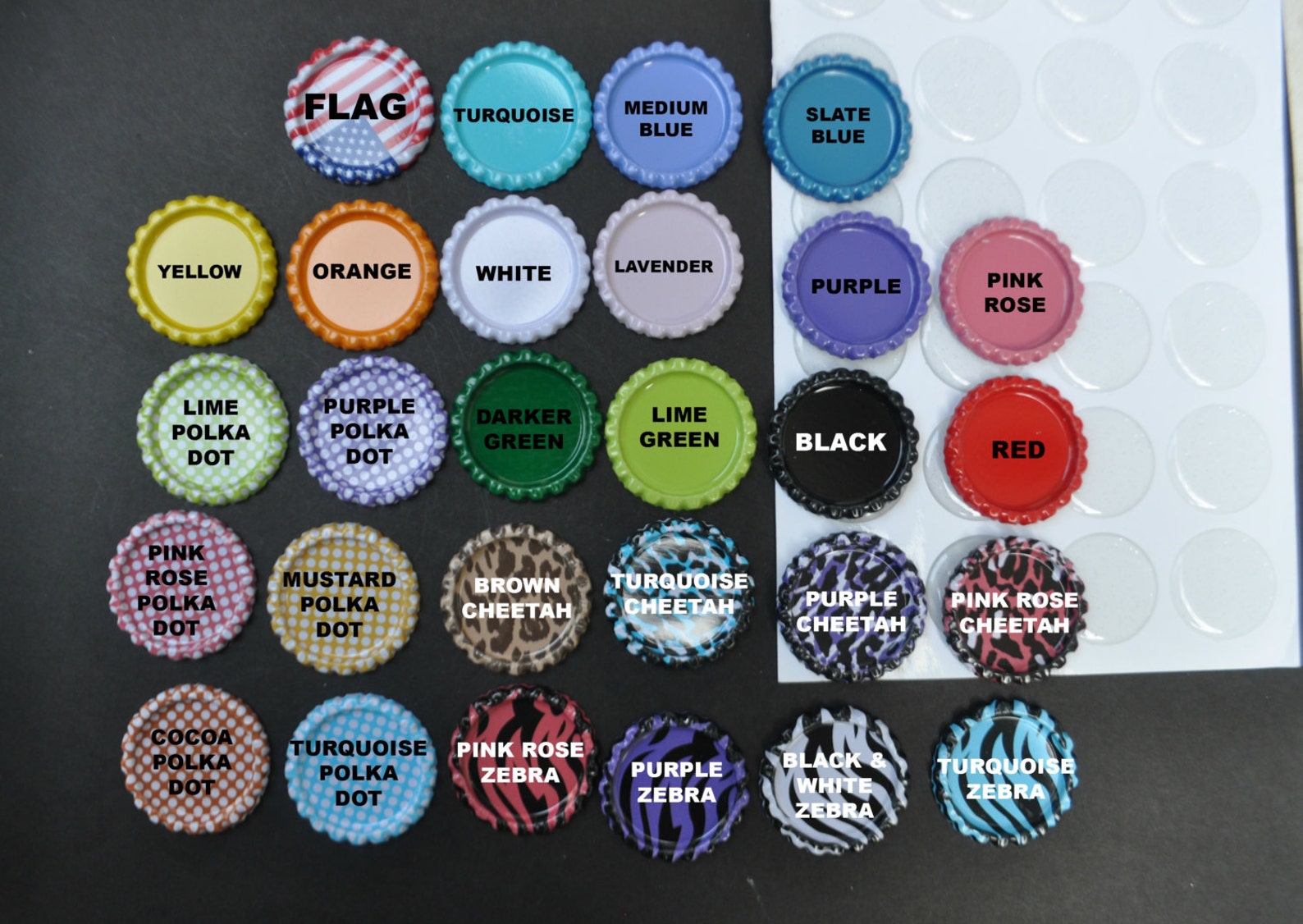 10 Lime Green Flattened Bottle capsYou CHOOSE colors NO | Etsy