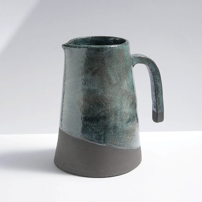 Rustic Blue Pottery Pitcher 1l/pottery Pitcher/large Handmade Pitcher ...