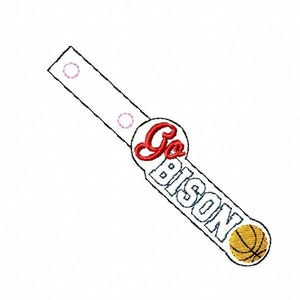 Go Bison Basketball Key Fob in the Hoop DIGITAL - Etsy