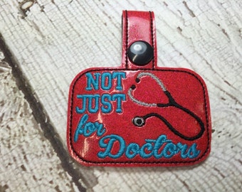 Nurse RN Stethoscope Tab Key Fob In The Hoop DIGITAL | Etsy