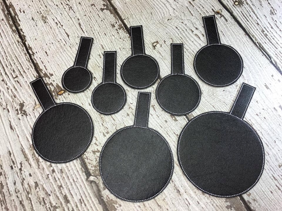 8 Sizes BLANK Circle - Round- Key Fob - NO FONTS - Digital Embroidery ...