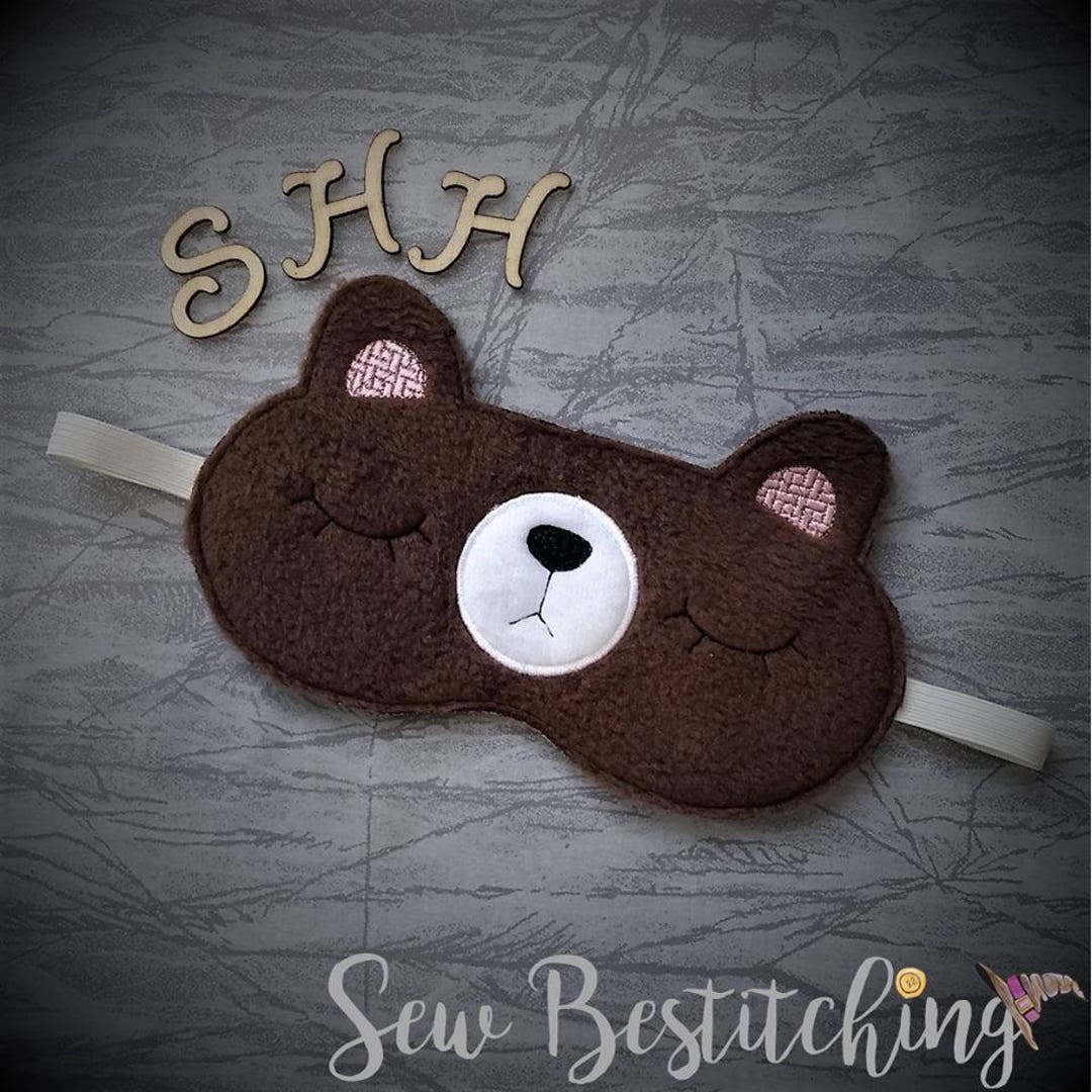 ITH Bear Sleep Mask - 5 X 7 - DIGITAL Embroidery DESIGN - Etsy