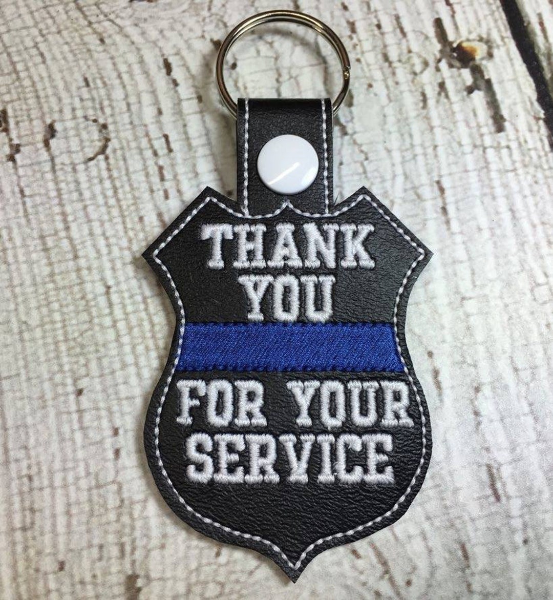 Thank You Badge - POLICE - Cop - Law Enforcement - in the Hoop - Snap ...