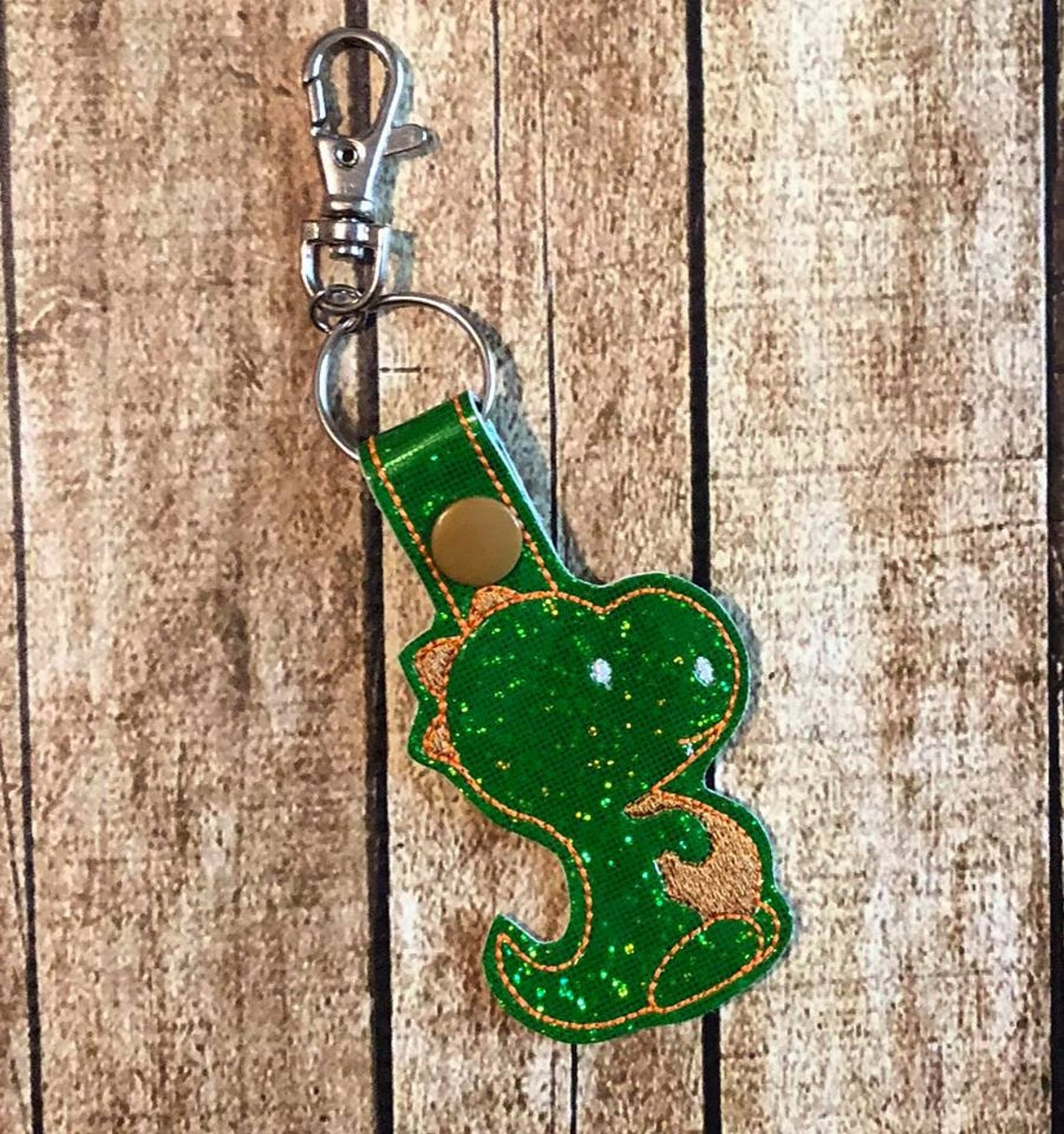 Dinosaur T-rex 2 Styles Included Key Fob in the Hoop | Etsy