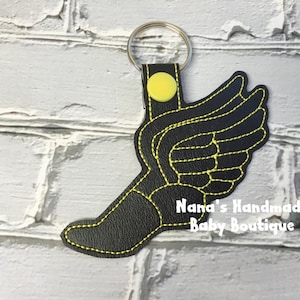 Cross Country - Track and Field - Winged Shoe- Key Fob - in the Hoop ...