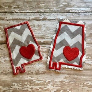 Alabama Bama State Outline Hat PATCH Applique DIGITAL Embroidery Design ...