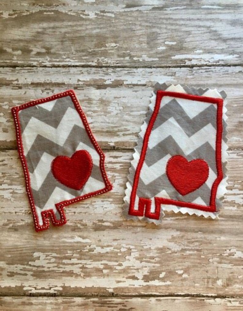 Alabama Bama State Outline Hat PATCH Applique DIGITAL - Etsy