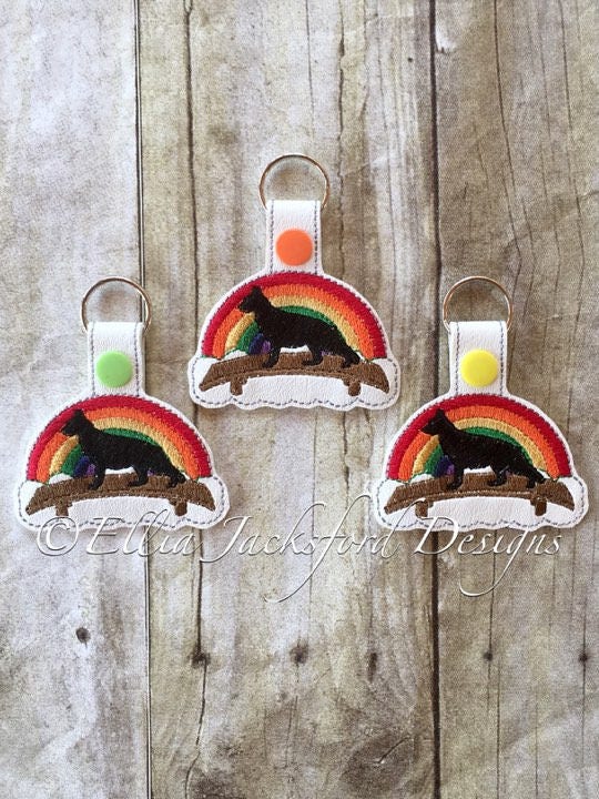 German Shepherd Rainbow Bridge - GSD - Dog - Pet Loss - in the Hoop ...