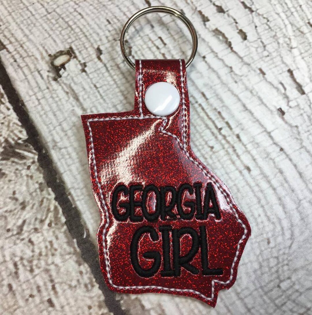 Georgia Outline Key Fob - in the Hoop - Snap/rivet Key Fob - DIGITAL ...