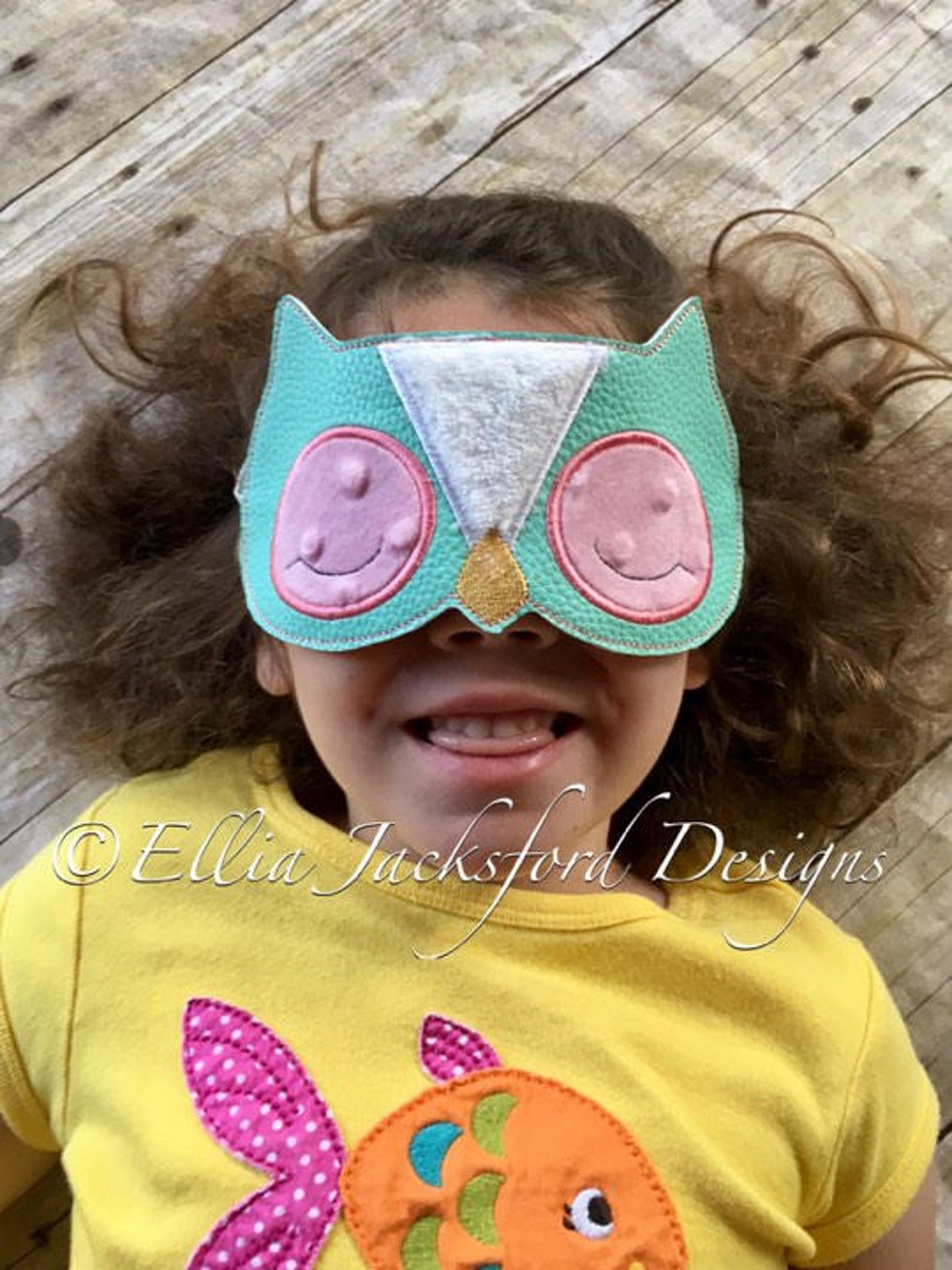 ITH Owl Sleep Mask 5 x 7 DIGITAL Embroidery DESIGN | Etsy