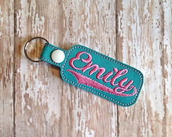 Puffy Foam Key Fob Snap Tab Gift Idea Monogram Alphabet Letters A-Z ...