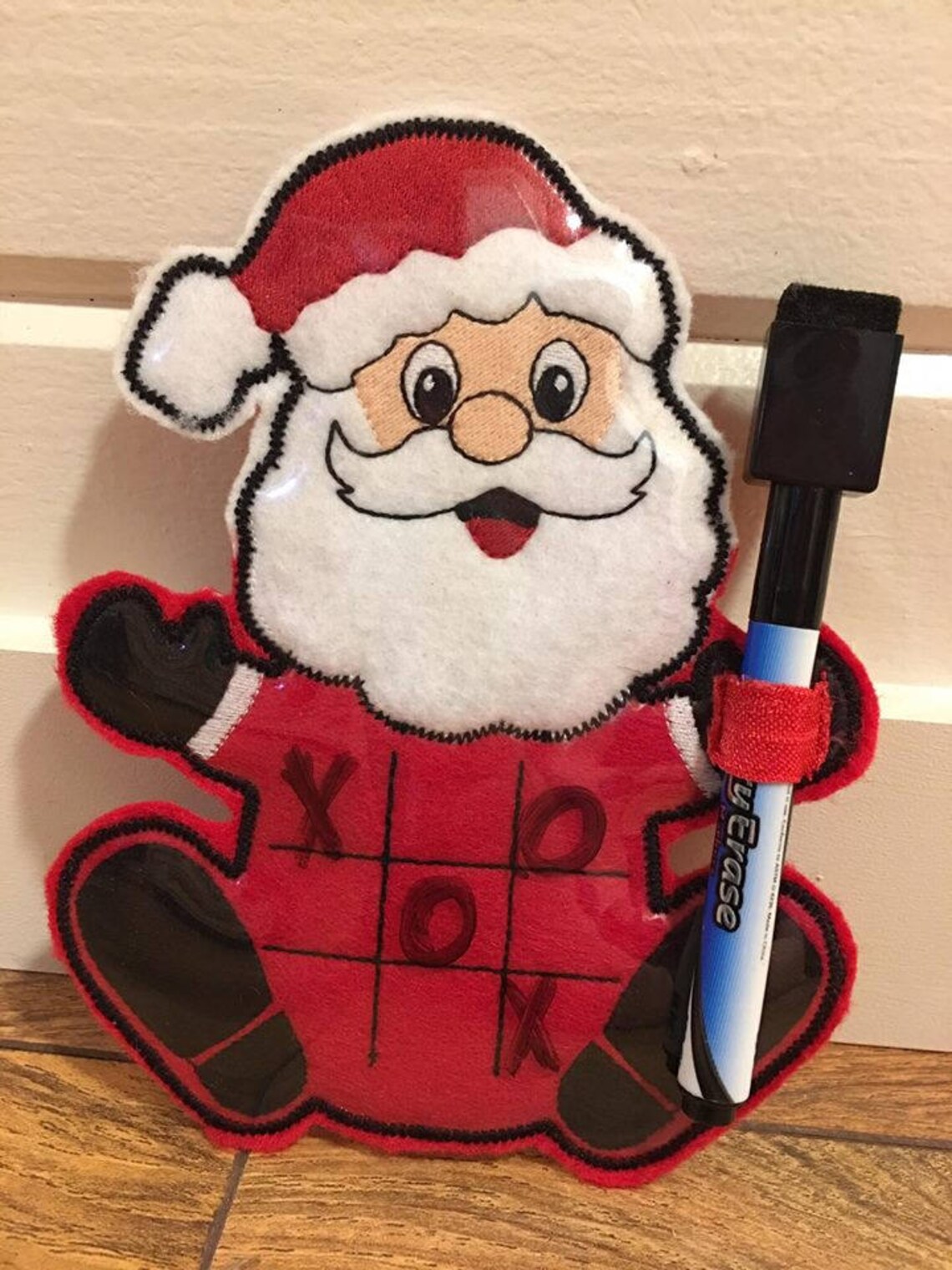 Santa Christmas in the Hoop Tic Tac Toe Board Game - Etsy