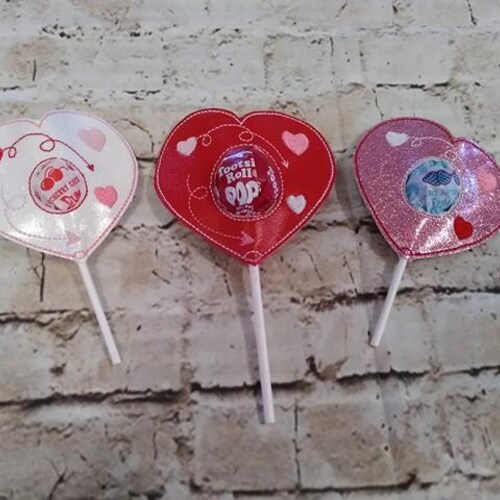 Valentine's Day Lollipop Holder Template Valentine Heart | Etsy