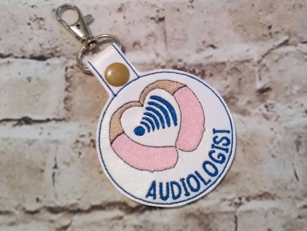 Audiologist - Hearing Aid - Key Fob DESIGN- Digital Embroidery Design ...