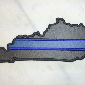 KENTUCKY - Thin Blue Line Applique - 4 Sizes Included - Embroidery ...