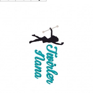 Twirler Nana - Baton - Twirl - 5 X 7 and 6 X 10 Included - Embroidery ...