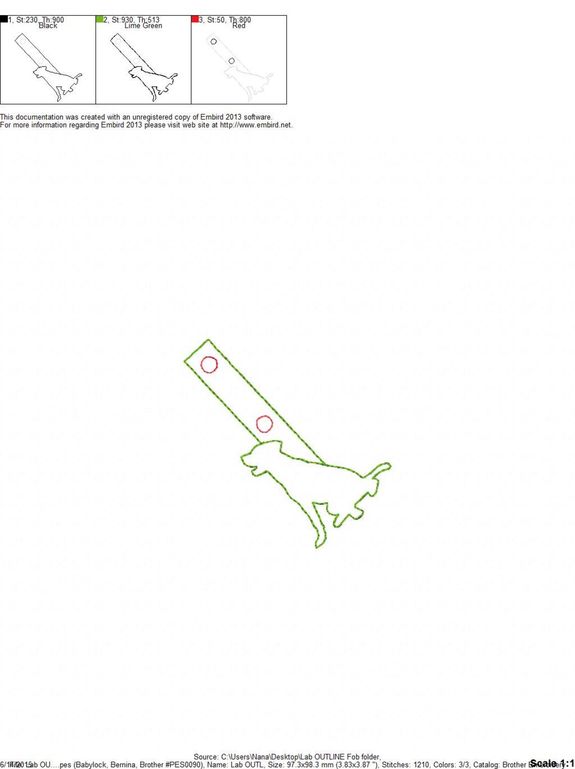 LAB Outline Labrador Retriever in the Hoop Snap/rivet - Etsy