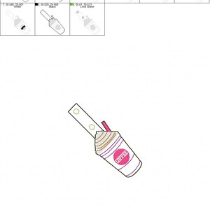 Coffee Frap Java Key Fob in the Hoop Snap/rivet Key | Etsy