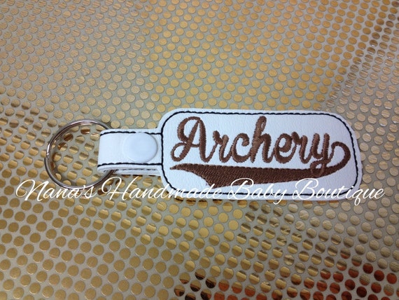 Archery in the Hoop Snap/rivet Key Fob DIGITAL - Etsy