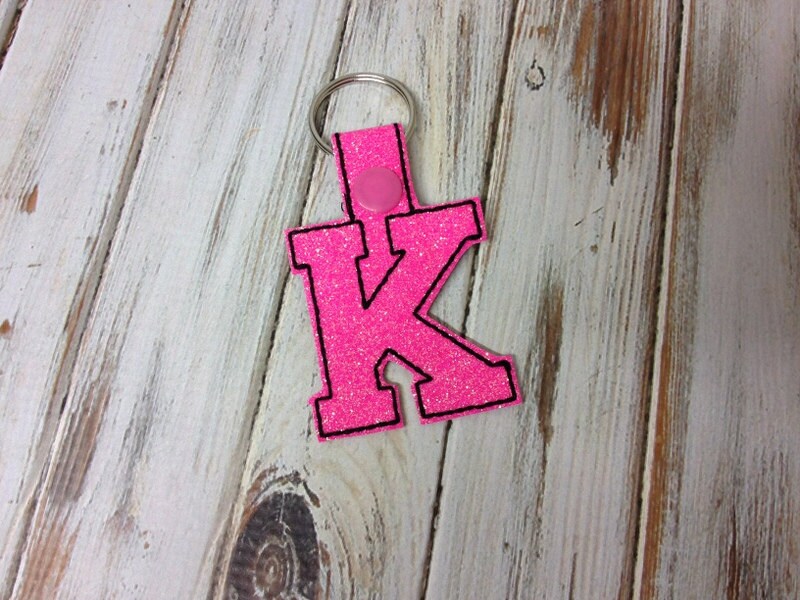 2 Inch Letter K SNAP Key Fob In The Hoop DIGITAL | Etsy