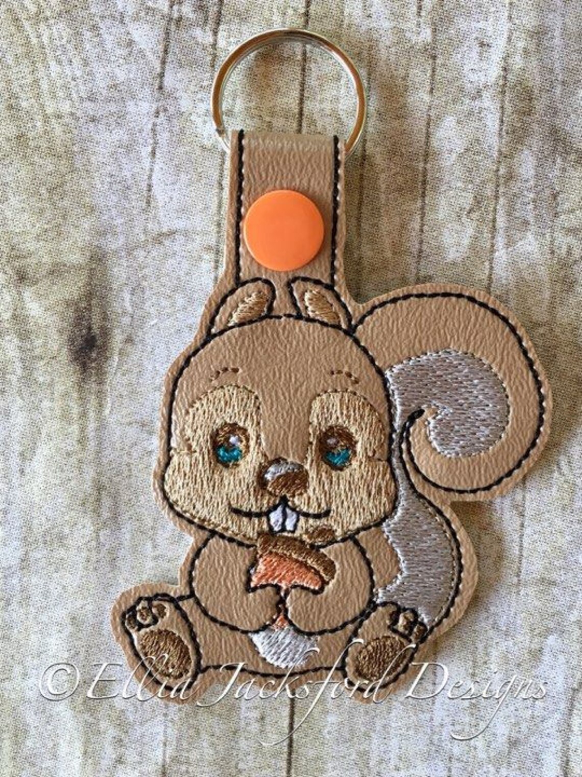 Squirrel in the Hoop Snap/rivet Key Fob DIGITAL - Etsy