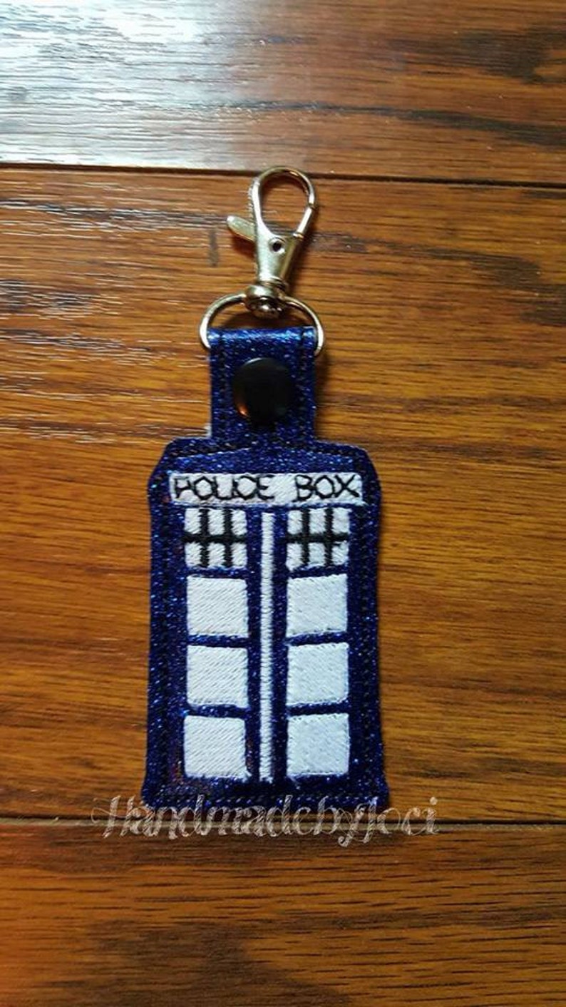 Police Call Box Phone Booth Snap Tab Key Fob | Etsy
