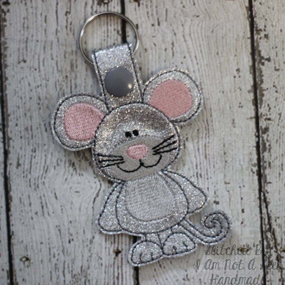 Mouse - in the Hoop - Snap/rivet Key Fob - DIGITAL EMBROIDERY Design - Etsy