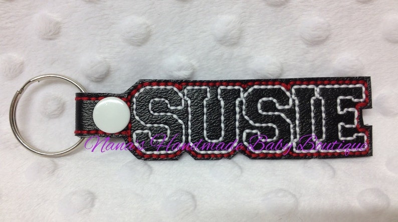SUSIE Custom Name - in the Hoop - Snap/rivet Key Fob - DIGITAL ...