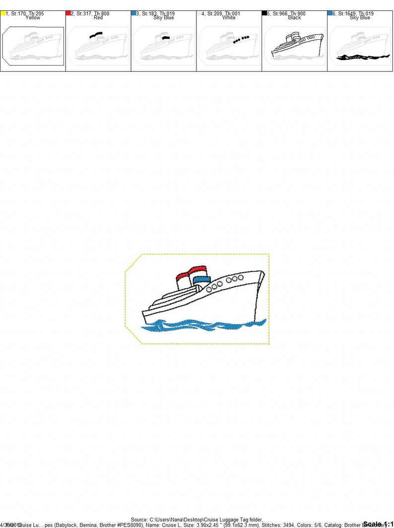 ITH Cruise Luggage Tags - With Strap - Ship - Boat - 4 X 4 and 5 X 7 ...