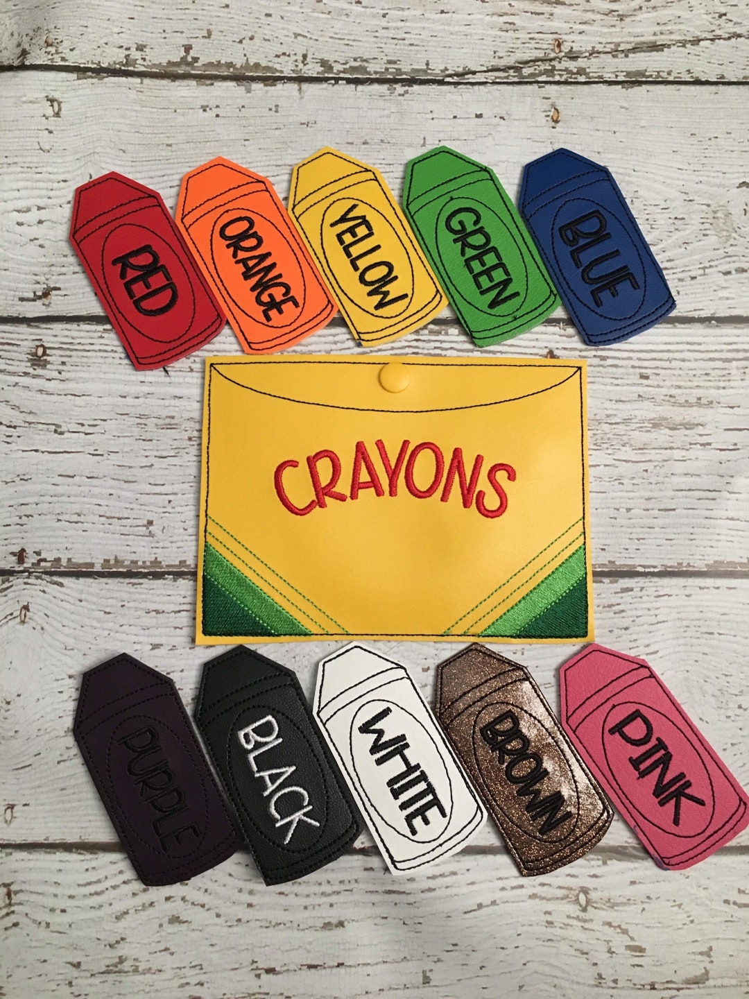 Colors Crayons Finger Puppets SET Flashcards Includes a 4 X 4 and 5 X 7 ...