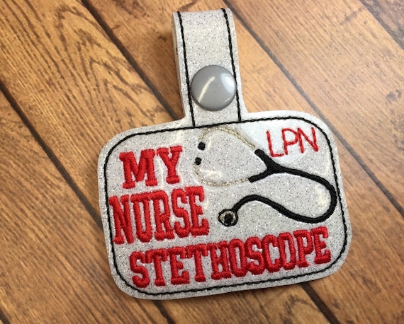 Nurse LPN Stethoscope Tab or Key Fob In The Hoop DIGITAL | Etsy