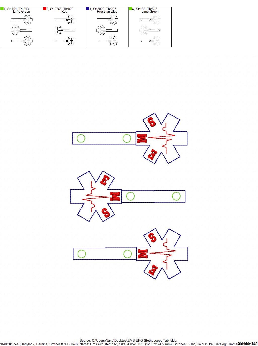 EMS EKG Paramedic EMT Stethoscope Tab Key Fob in the | Etsy