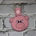 Pig - Snap/rivet Key Fob - DIGITAL Embroidery Design - Etsy