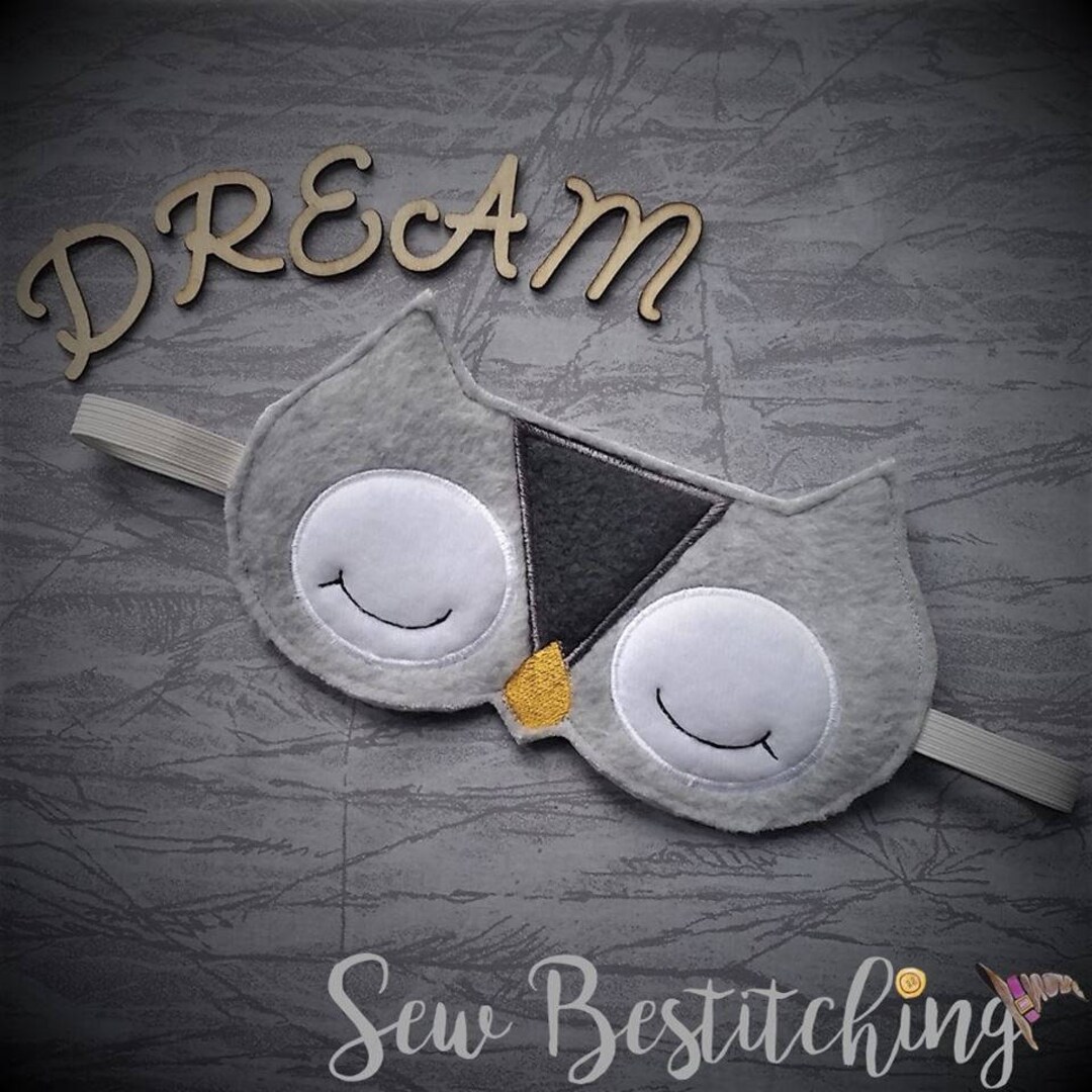 ITH Owl Sleep Mask - 5 X 7 - DIGITAL Embroidery DESIGN - Etsy