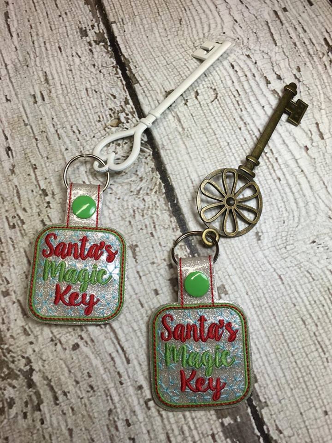 Santa's Magic Key Santa Claus Magic Key Fob in the Hoop DIGITAL ...