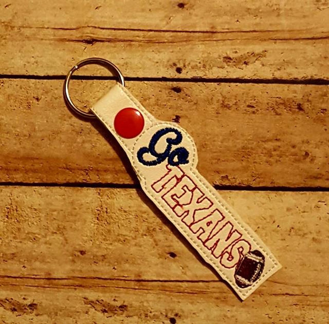 Go Texans Football Key Fob in the Hoop DIGITAL - Etsy