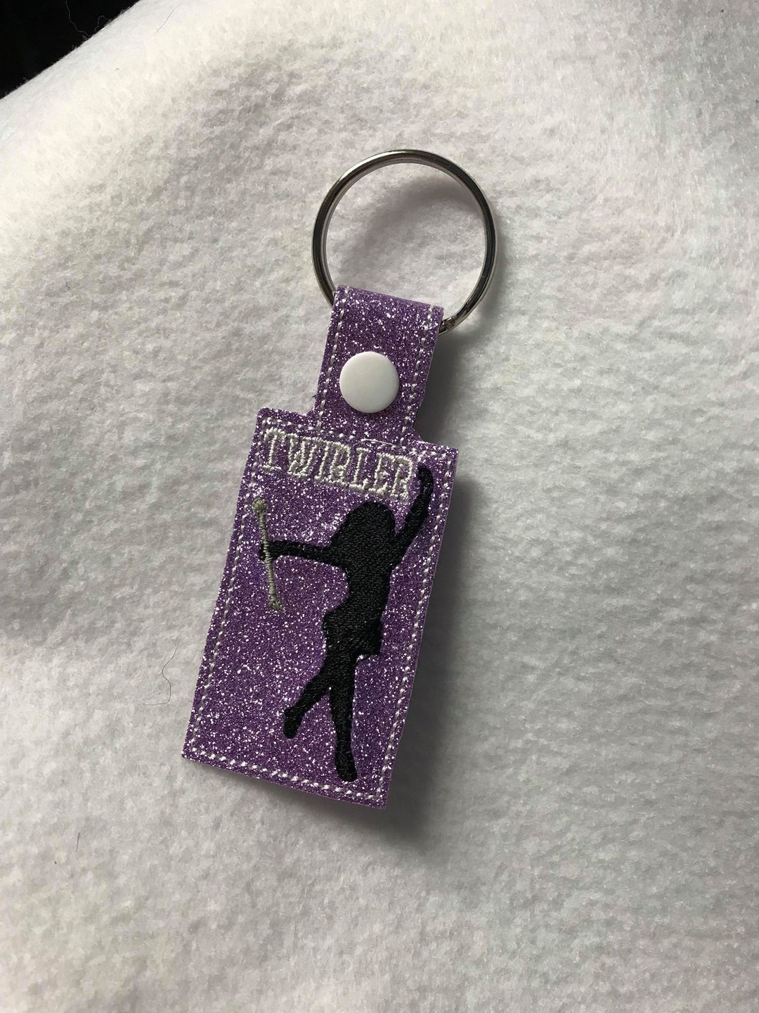 Twirler Baton Twirl Key Fob in the Hoop Snap/rivet Key Fob DIGITAL ...
