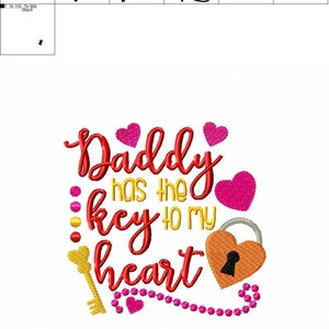 Daddy Has the Key to My Heart Valentine's Day 2 Sizes - Etsy