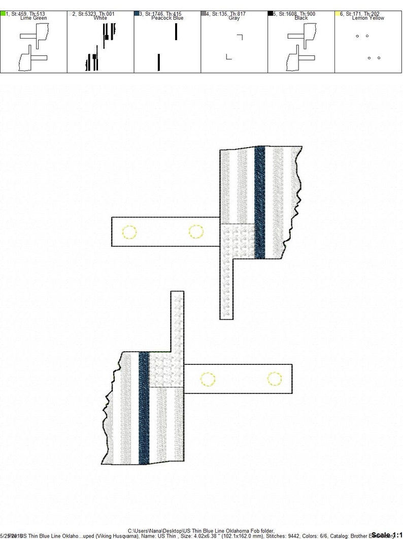 Oklahoma Thin Blue Line US Flag Police Law Enforcement - Etsy