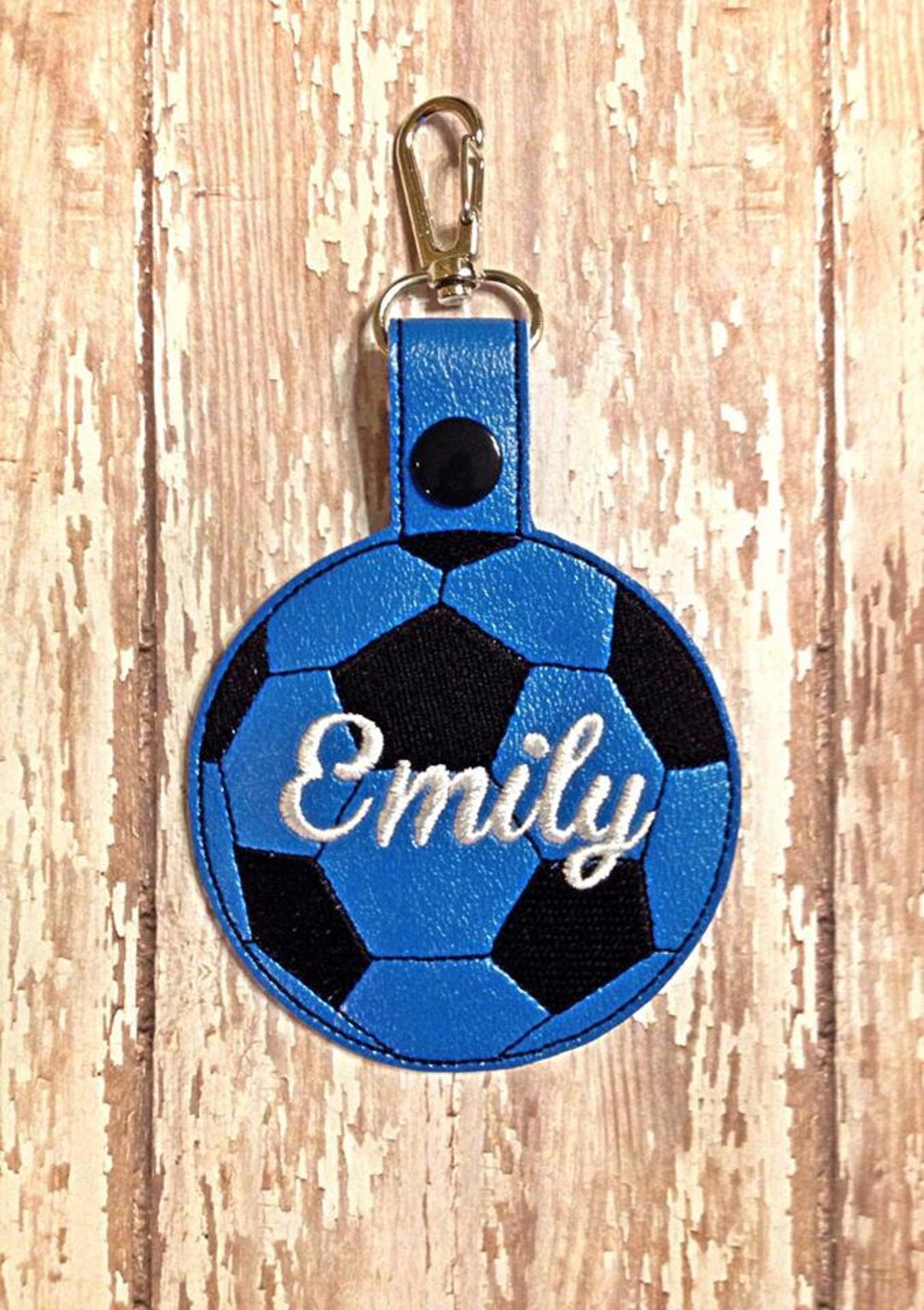 Soccer Ball Bag Tag - 5 X 7 ONLY - in the Hoop - DIGITAL Embroidery ...