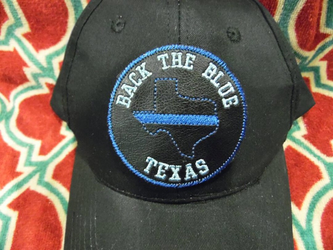 Back the Blue TEXAS Thin Blue Line Hat PATCH Police Law - Etsy
